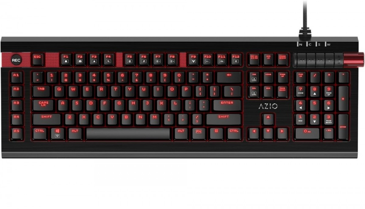 AZIO MGK-ARMATO-01 Backlit Mechanical Gaming Keyboard USB Full NKRO ...