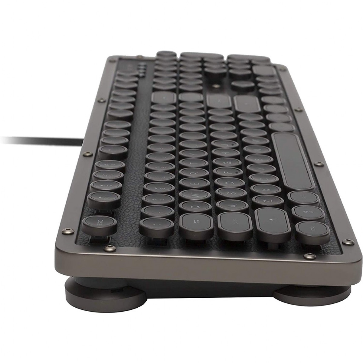 Azio Retro Classic Bluetooth Gunmetal Wireless Wired Leather Vintage ...