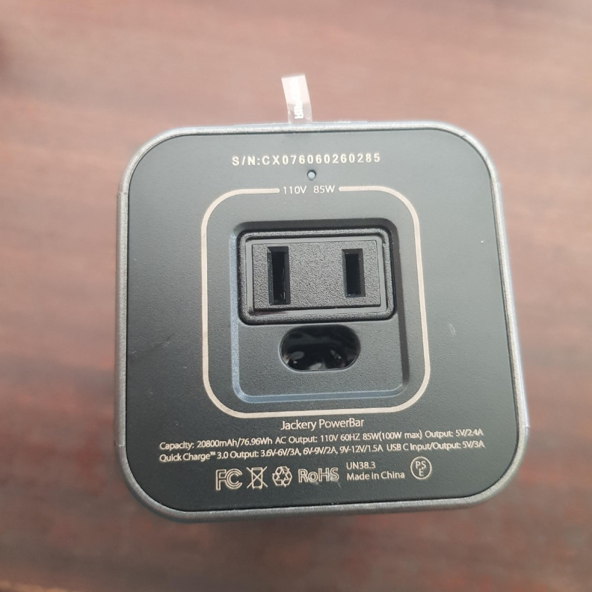 JACKERY UPS Portable Power Station PowerBar 77Wh/20800mAh 85W Lithium ...